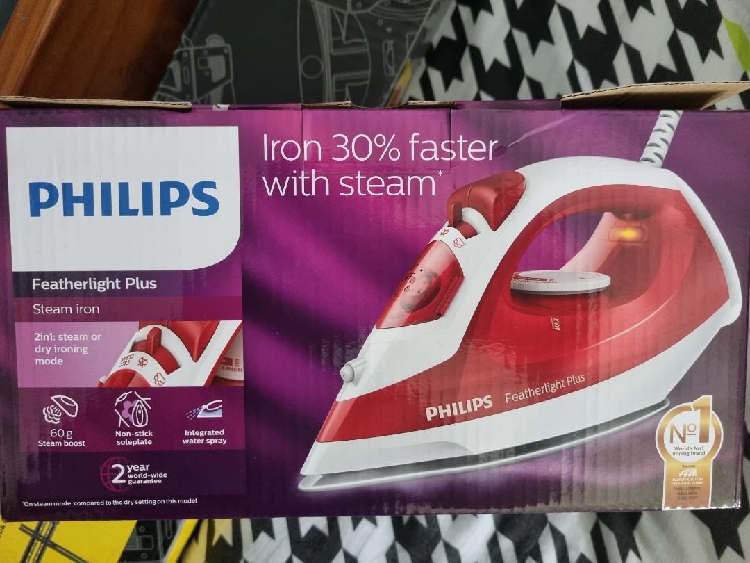 Philips ultralight iron with steam GC1424, TV & Home Appliances, Irons ...