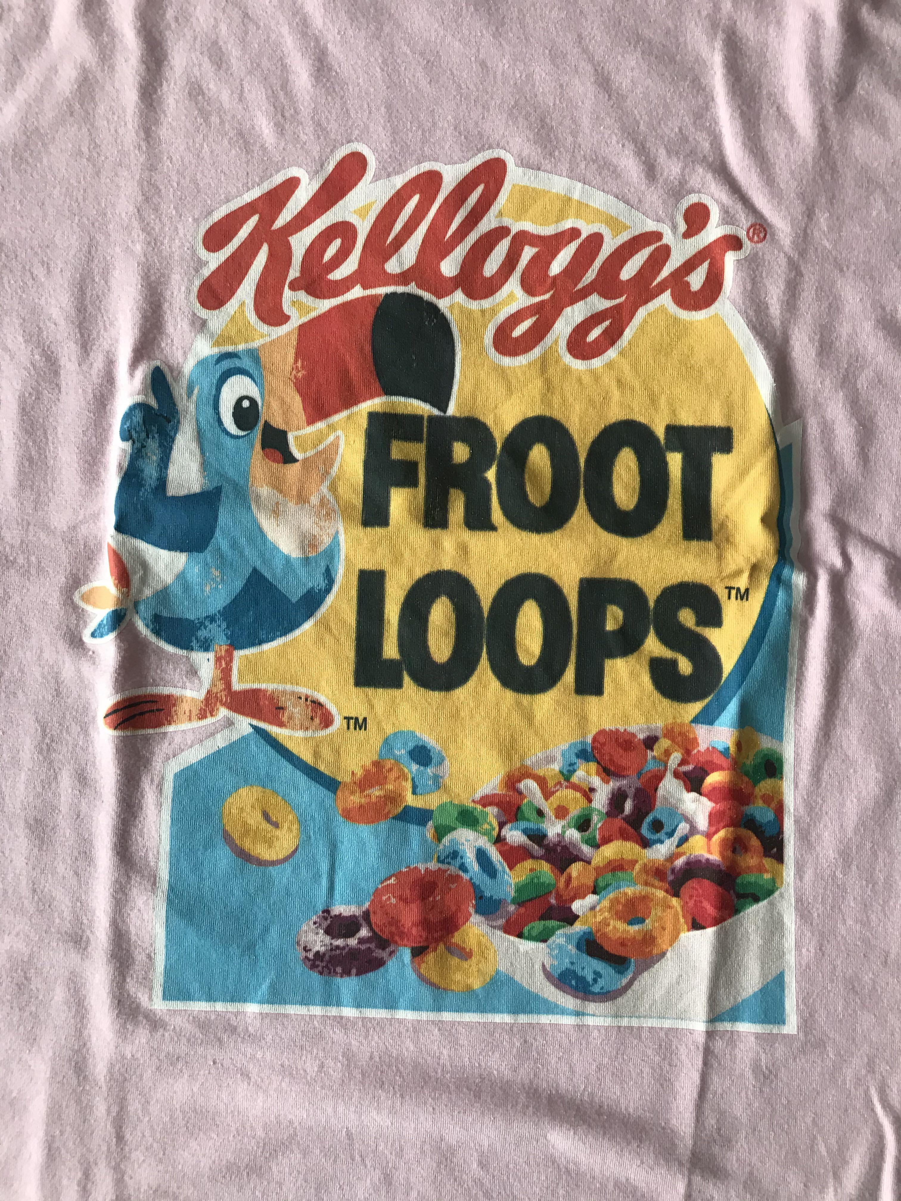 Pink Kellogg’s Froot Loops T-Shirt, Fesyen Wanita, Pakaian Wanita ...