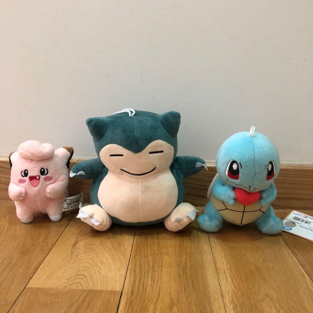 Pokemon Clefable Snorlax Squirtle Stuffed Toy, Hobbies & Toys, Toys ...