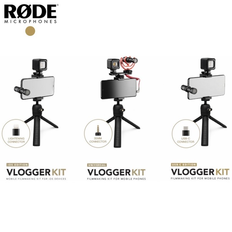 Rode Vlogger Filmmaking Video Kit for Mobile Phones (Universal 3.5mm ...
