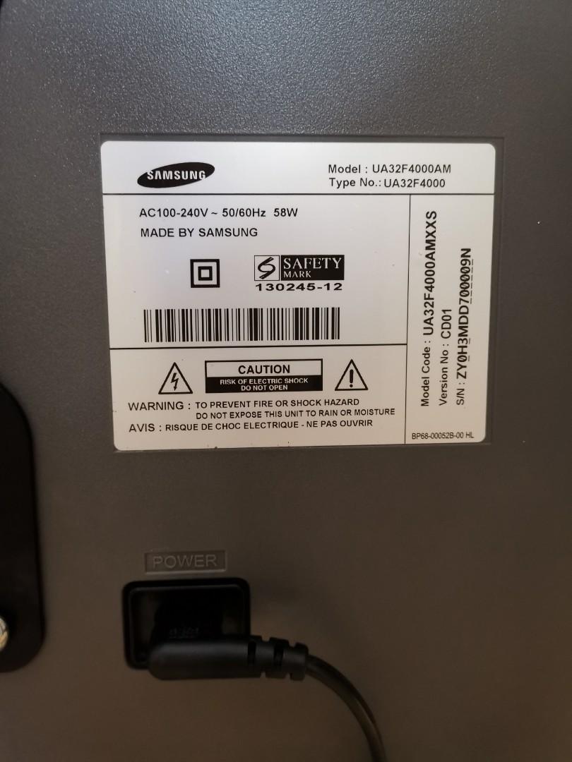 Samsung LED 32'' UA32F4000AM, TV & Home Appliances, TV & Entertainment ...