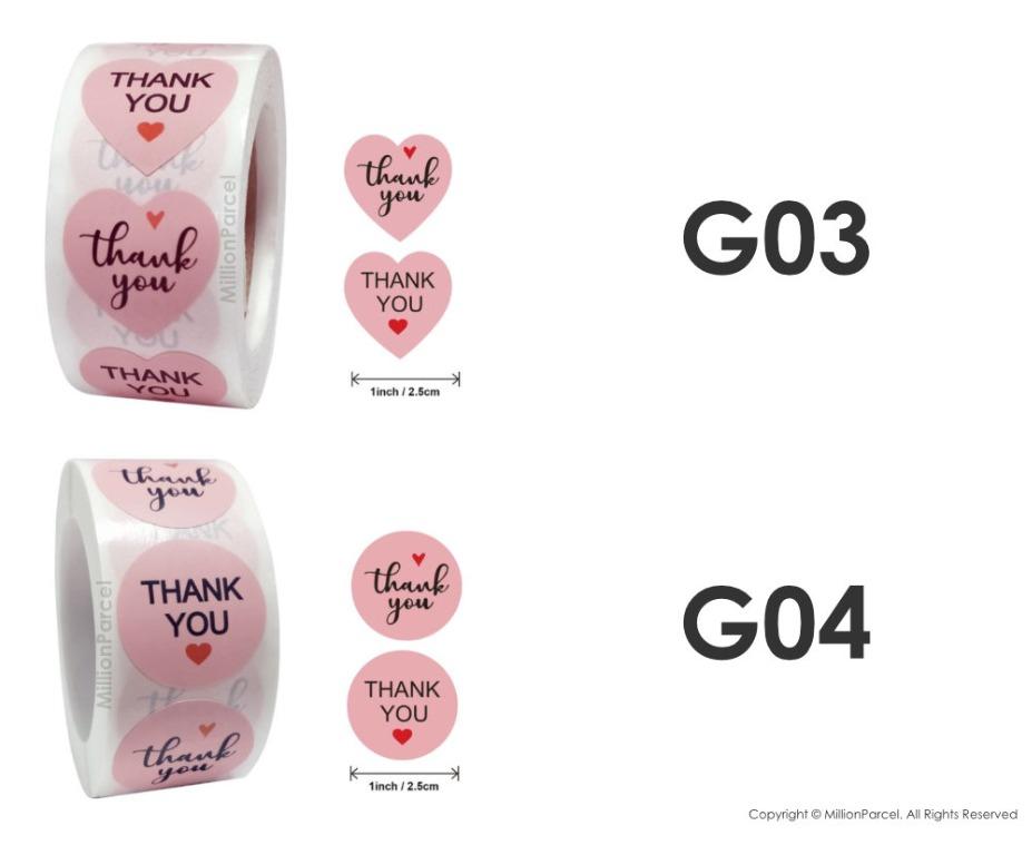 Sticker Label Roll 500pc | Thank You Sticker | Food Label Sticker ...