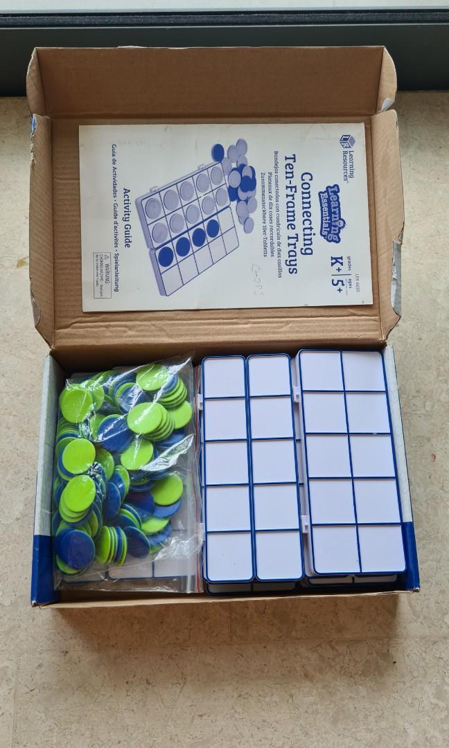 Ten-Frame Tray, Math war card and learning time clock, Hobbies & Toys ...
