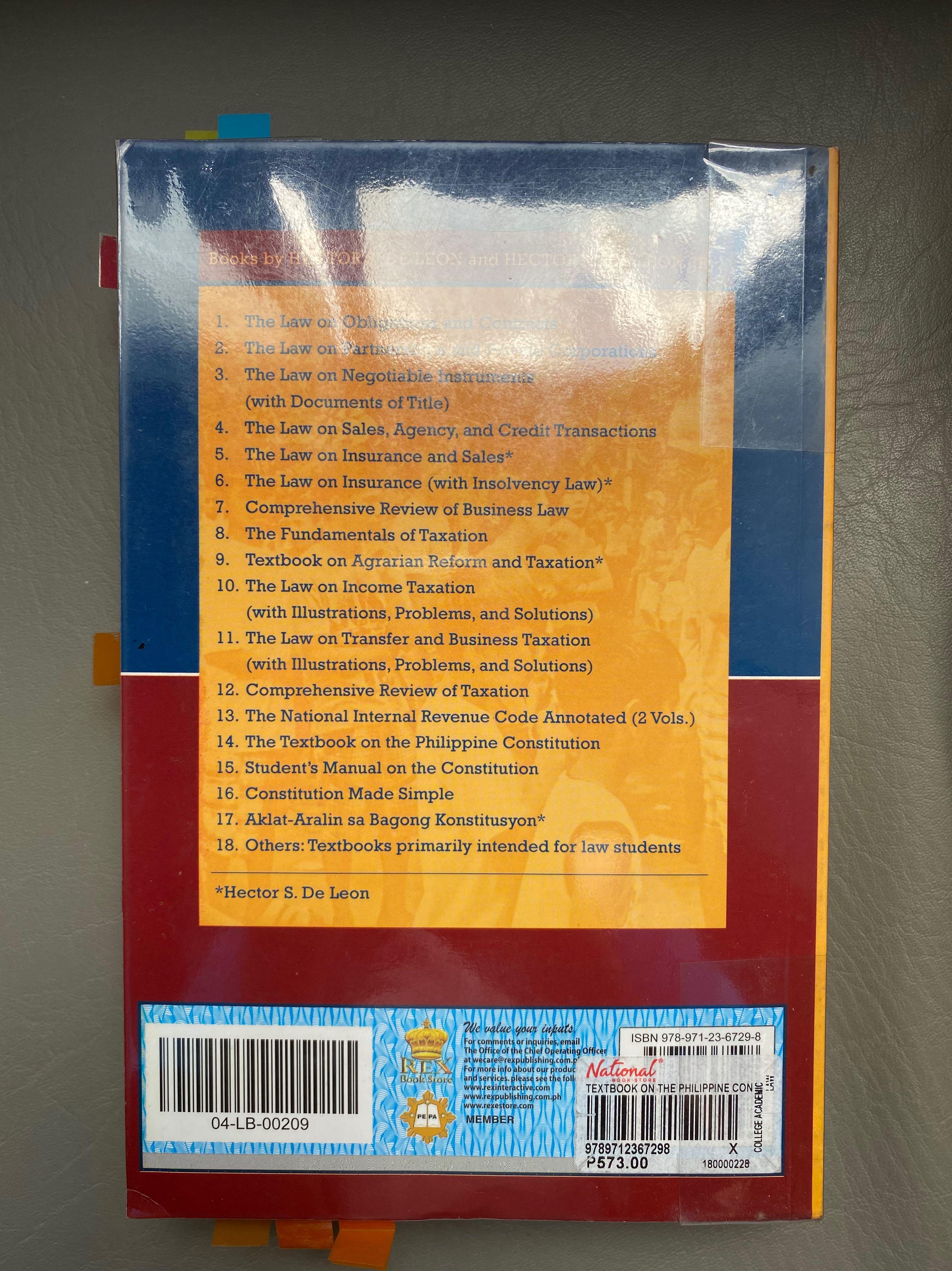 Textbook on the Philippine Constitution (2014 ed.), Hobbies & Toys ...