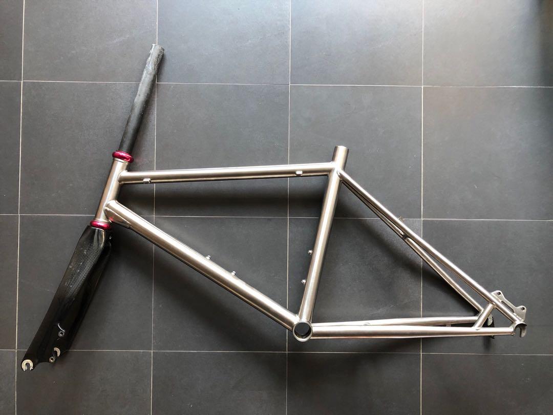 20” Titanium Mini Velo 451 frame with carbon fork, Sports Equipment ...