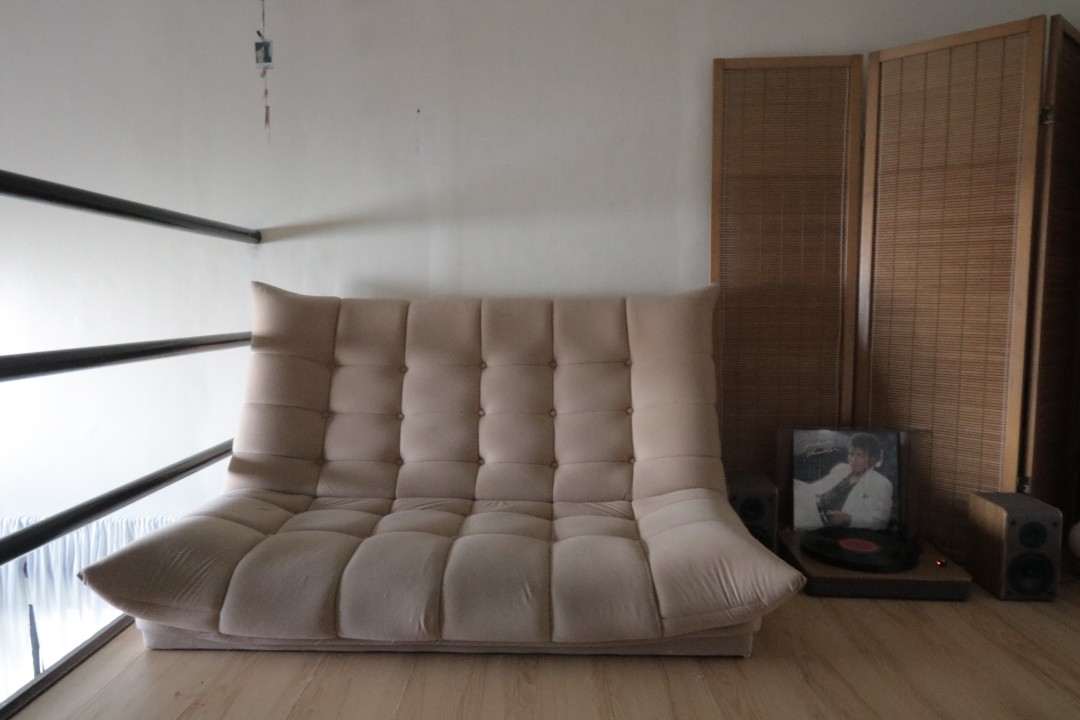 Togo inspired sofa / tufted low couch, Furniture & Home Living ...