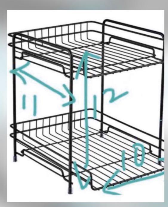 Two tiered table top/ cabinet rack, Furniture & Home Living, Furniture ...