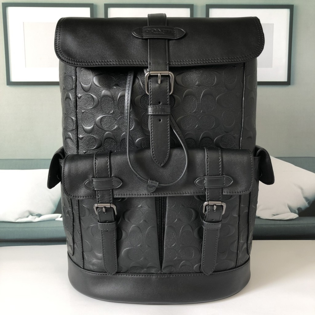 Coach Hudson Backpack in Signature Refined Leather, Men's Fashion, Bags ...