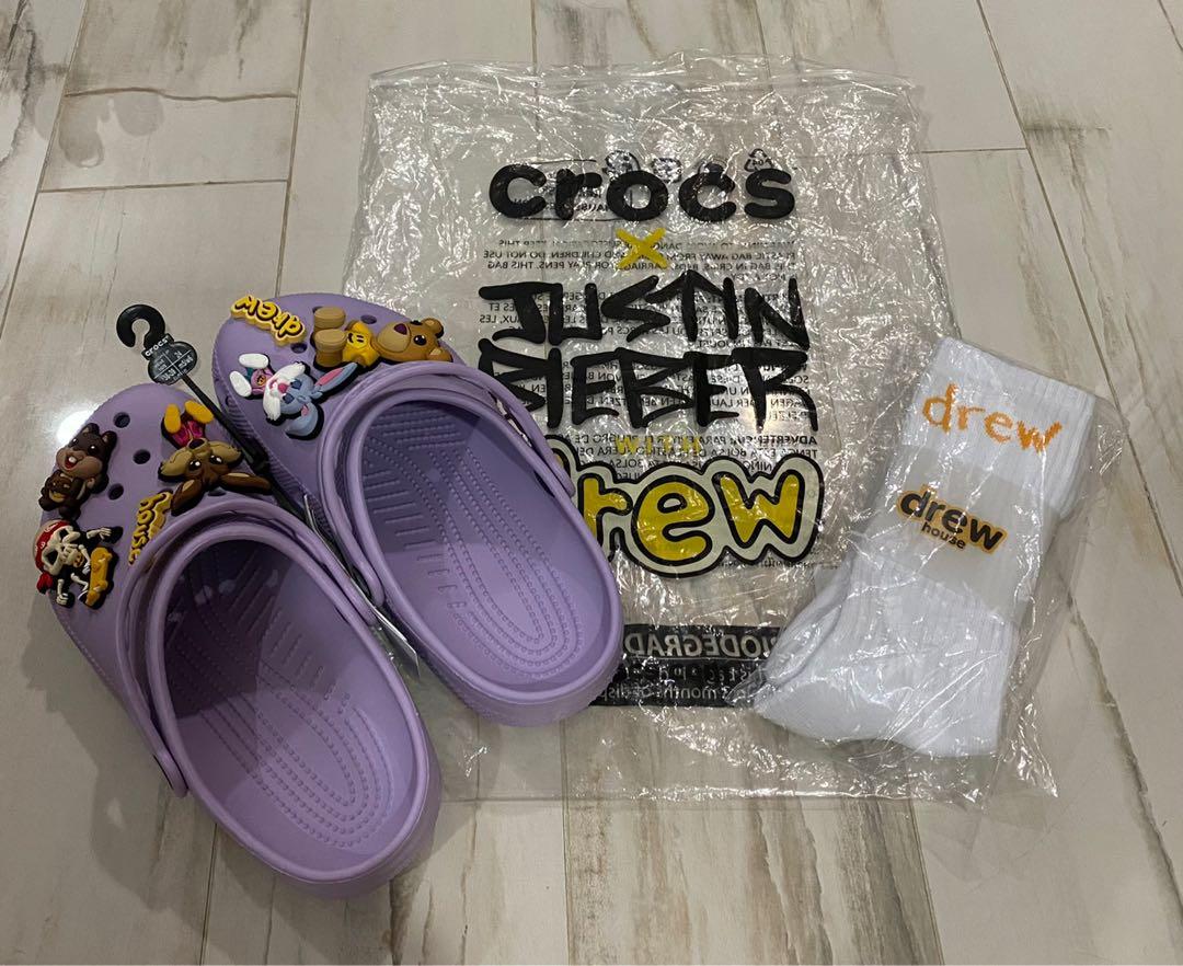 Drew X Crocs Purple, Luxury, Sneakers & Footwear on Carousell