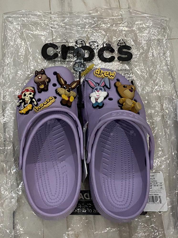 Drew X Crocs Purple, Luxury, Sneakers & Footwear on Carousell