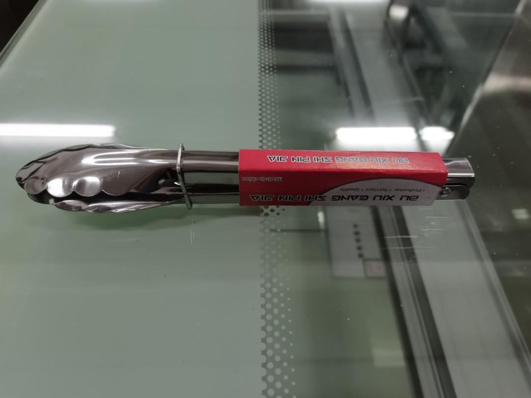 Food grabber tool / stainless steel tongs, Furniture & Home Living ...