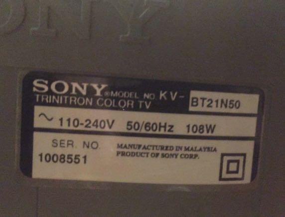 For Sale Sony Trinitron 19 Inches Colored TV, TV & Home Appliances, TV ...