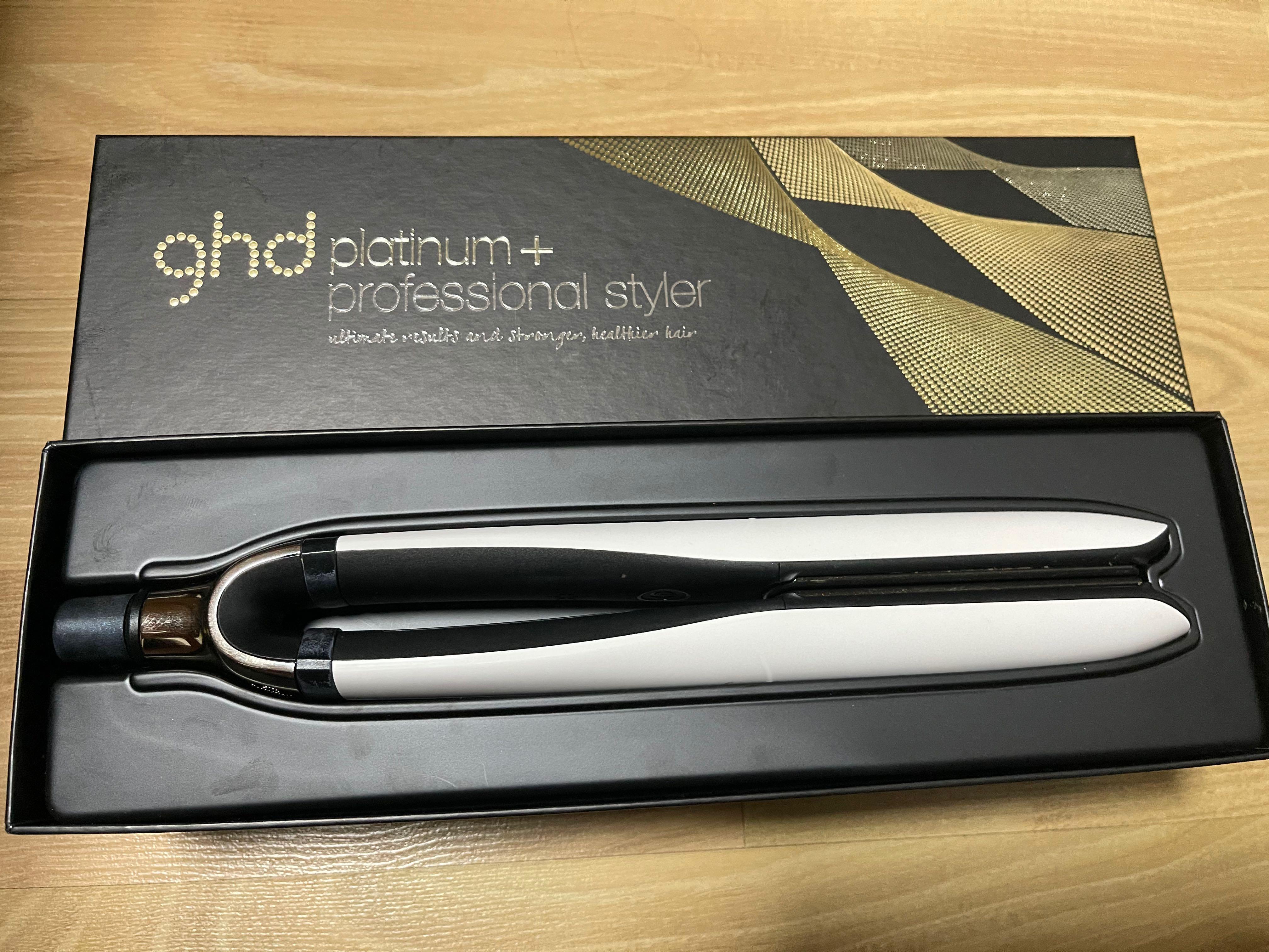GHD styler hair straightener platinum+ with original packaging, Beauty ...