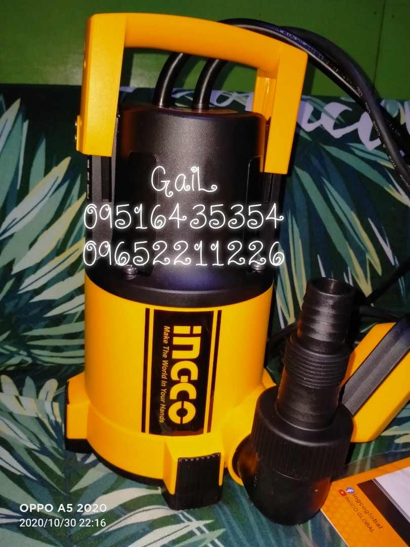 INGCO 0.5HP / 400W Submersible Pump for Clear Water, Commercial ...