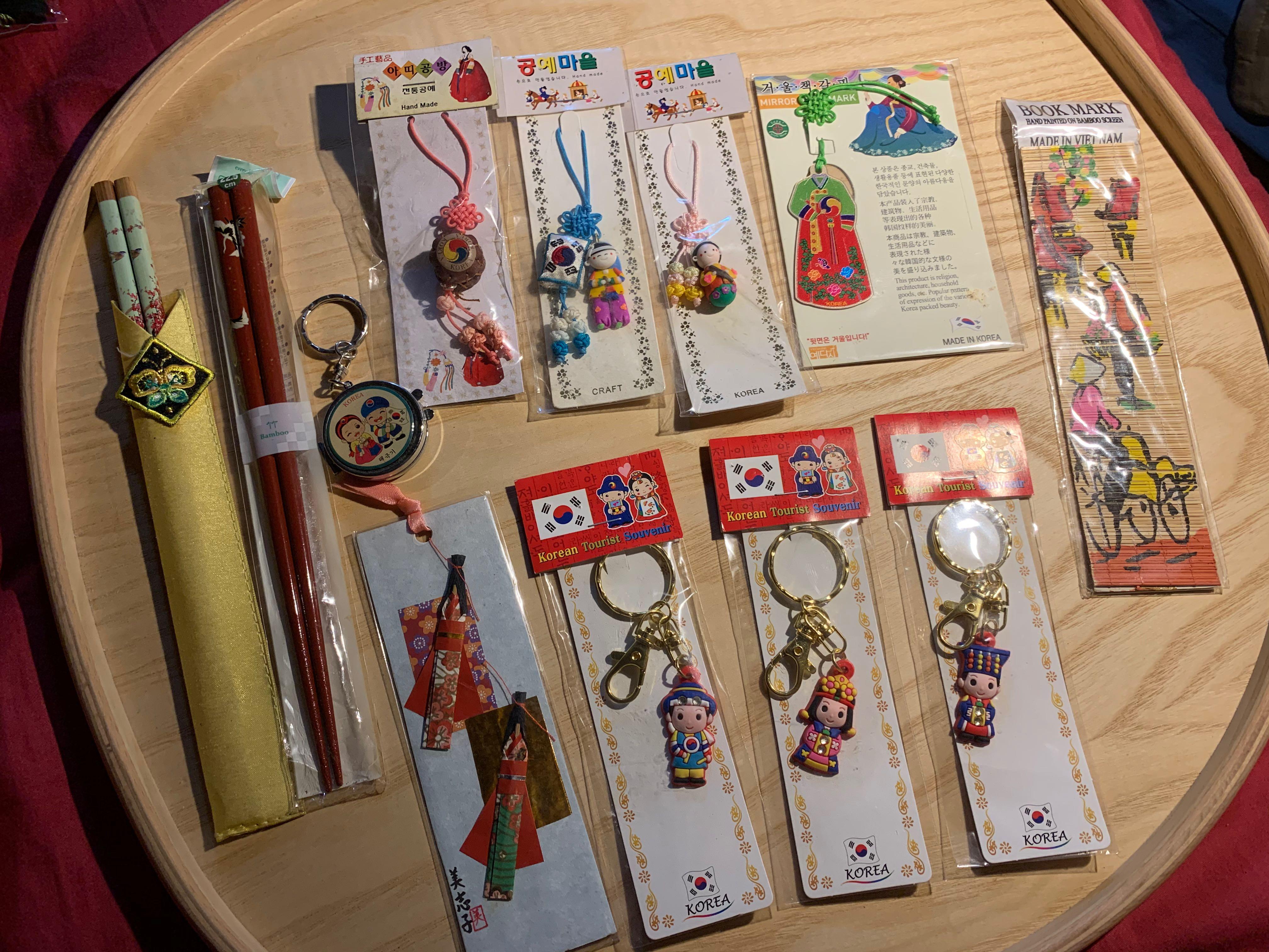 Korea Japan Vietnam Bali souvenir - keychain / chopstick / fan ...