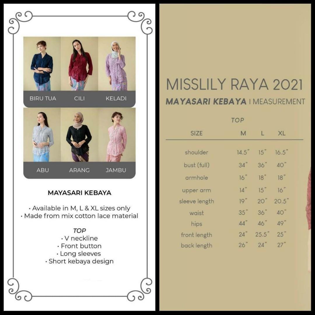 Mayasari Kebaya (PO), Women's Fashion, Muslimah Fashion, Baju Kurung ...