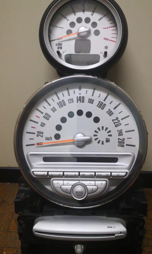 Mini r55 r56 r57 one cooper cabrio clubman S tachometer speedometer ...