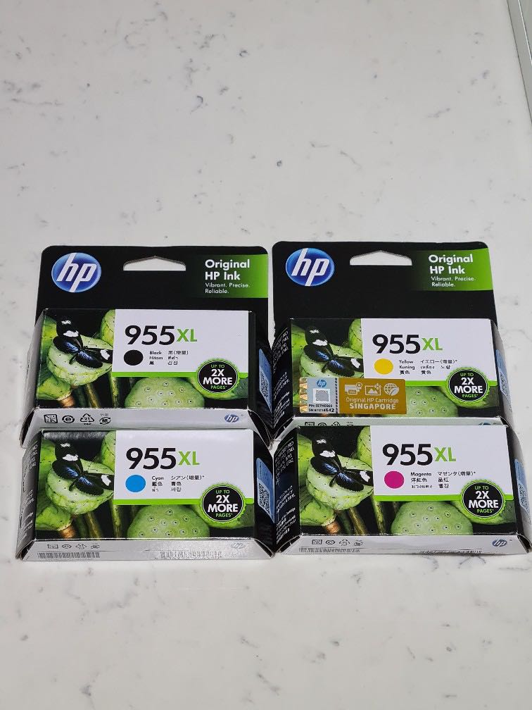 Original HP 955 Ink Cartridges (4 Colours - 1 Set), Computers & Tech ...