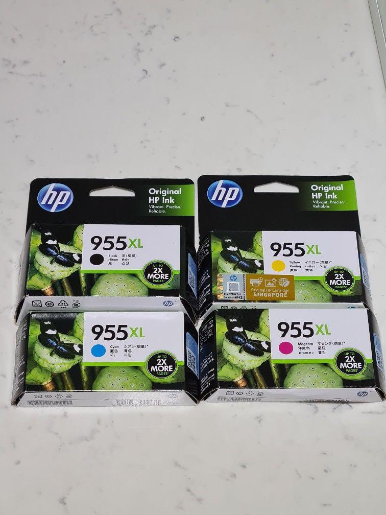 Original HP 955 Ink Cartridges (4 Colours - 1 Set), Computers & Tech ...