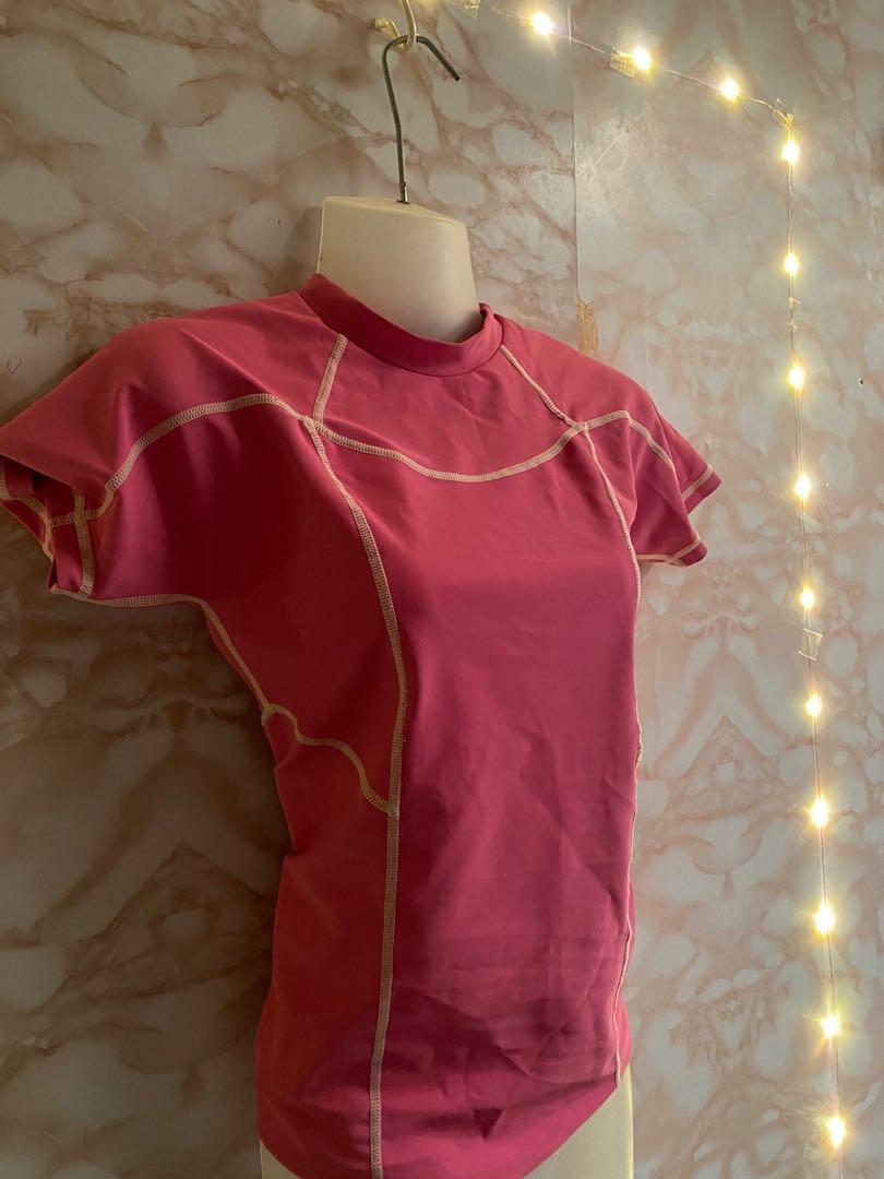 Pink Rash guard, Women's Fashion, Swimwear, Rash guard on Carousell