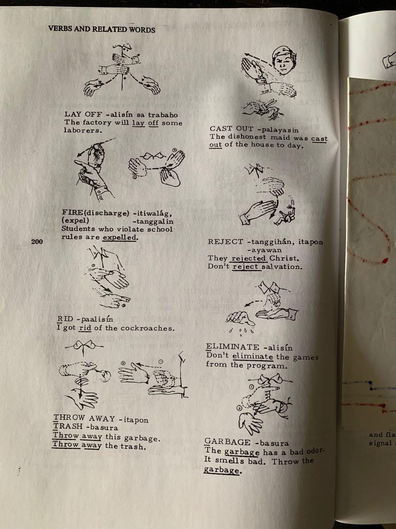 Sign language in English and Filipino, Hobbies & Toys, Books ...