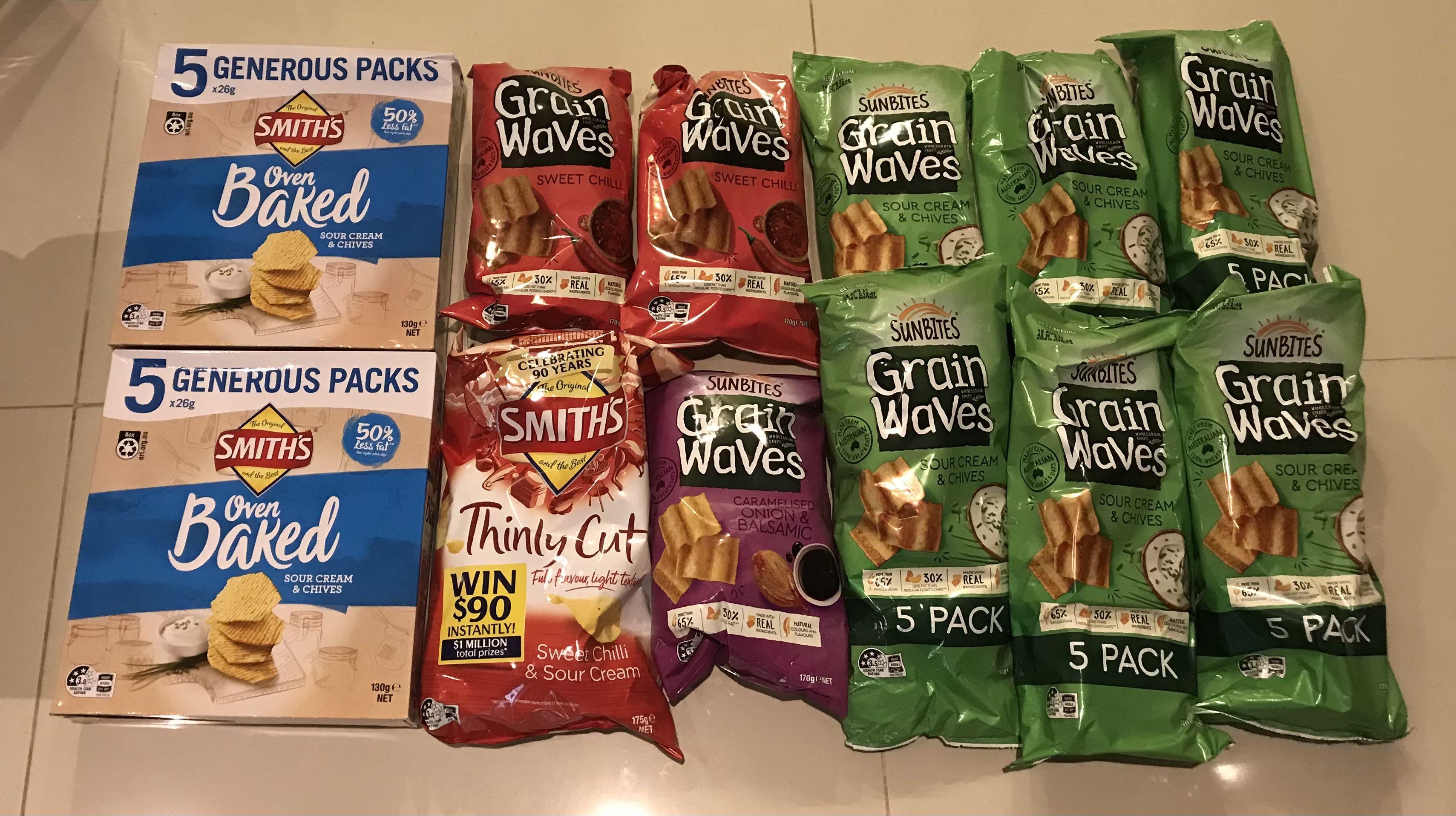 Sunbites Grain Waves / Smiths Snacks (Batch 2), Food & Drinks, Packaged ...