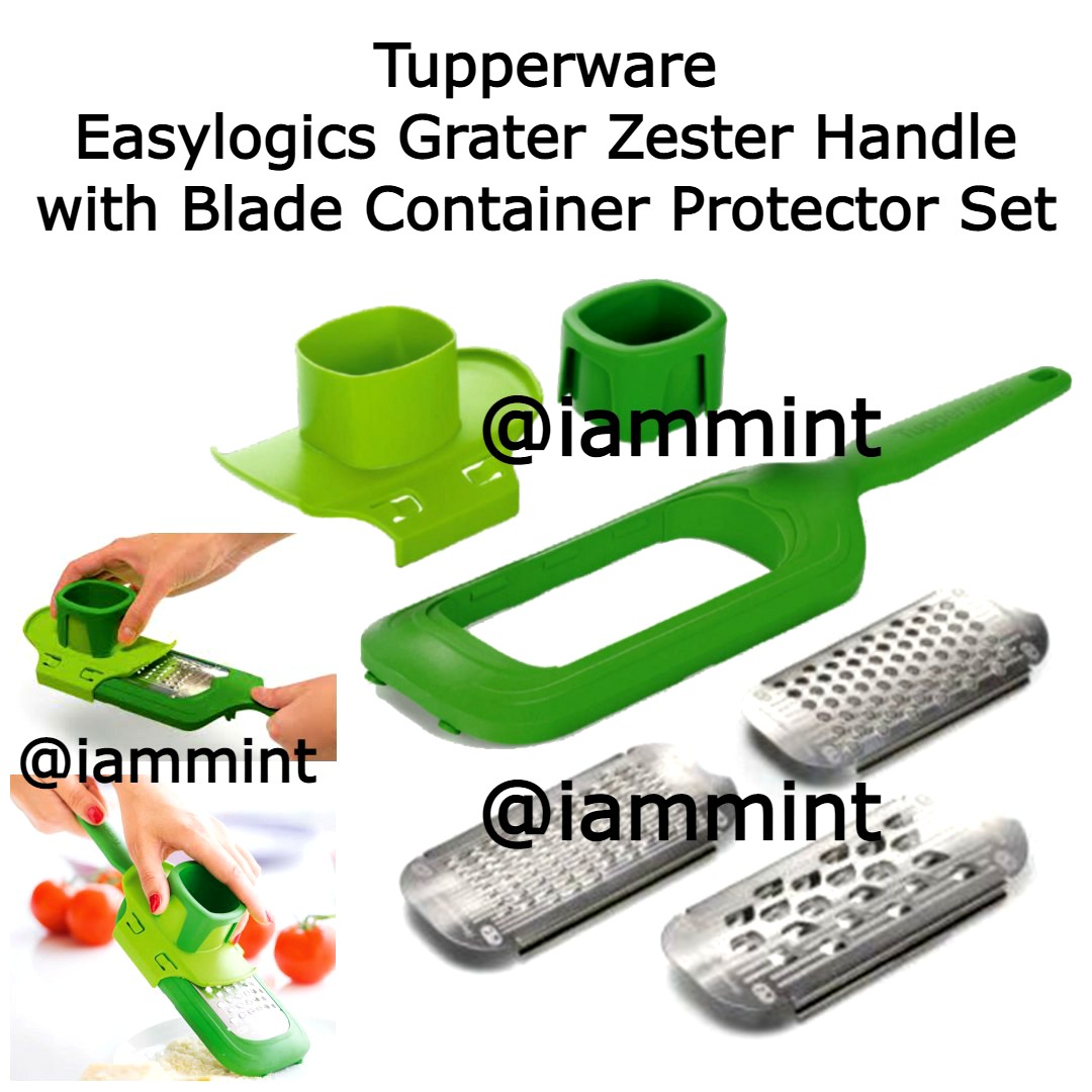 Tupperware Easylogics Stainless Steel Grater Zester Handle with Knife ...