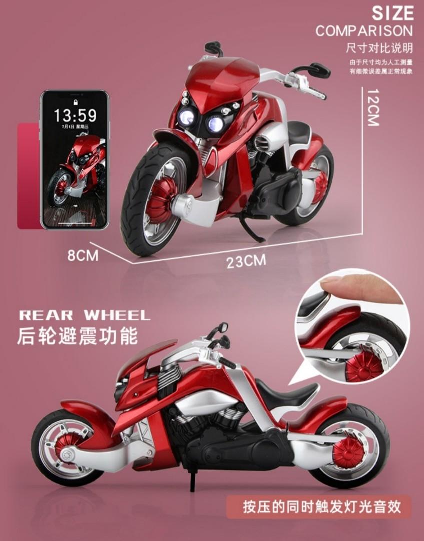 V rex bike 1/12 scale with led headlight, Hobbies & Toys, Toys & Games ...