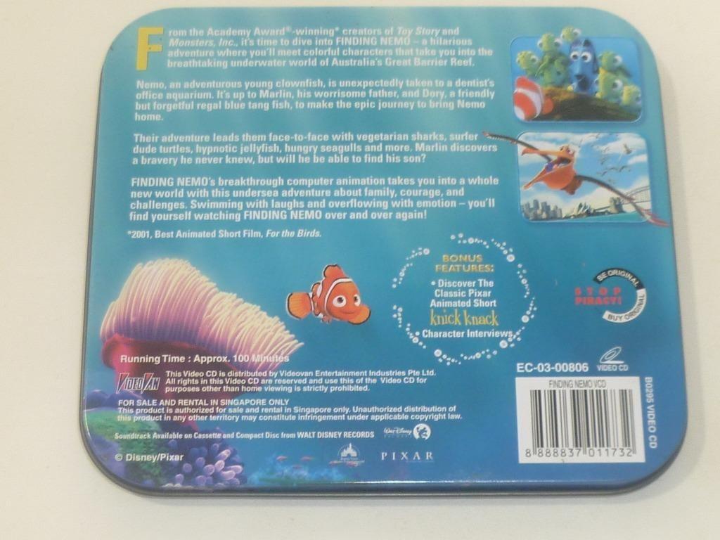 VCD Movie - Finding Nemo Walt Disney Singapore Edition (#51), Hobbies ...