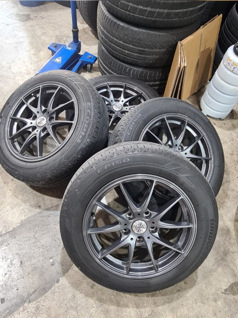 16" x 7jj rims with tyres, Car Accessories, Tyres & Rims on Carousell