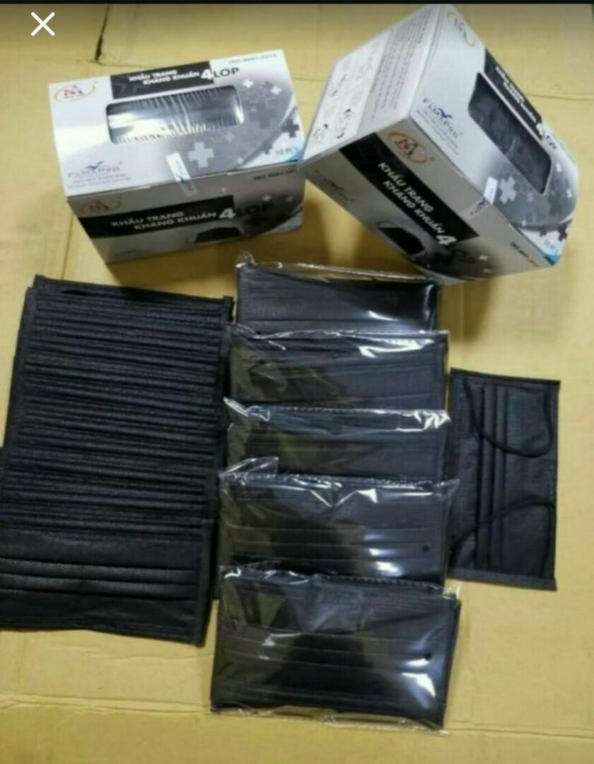 4 Ply Surgical Black Blue white Mask Famapro, Vietnam, Health ...