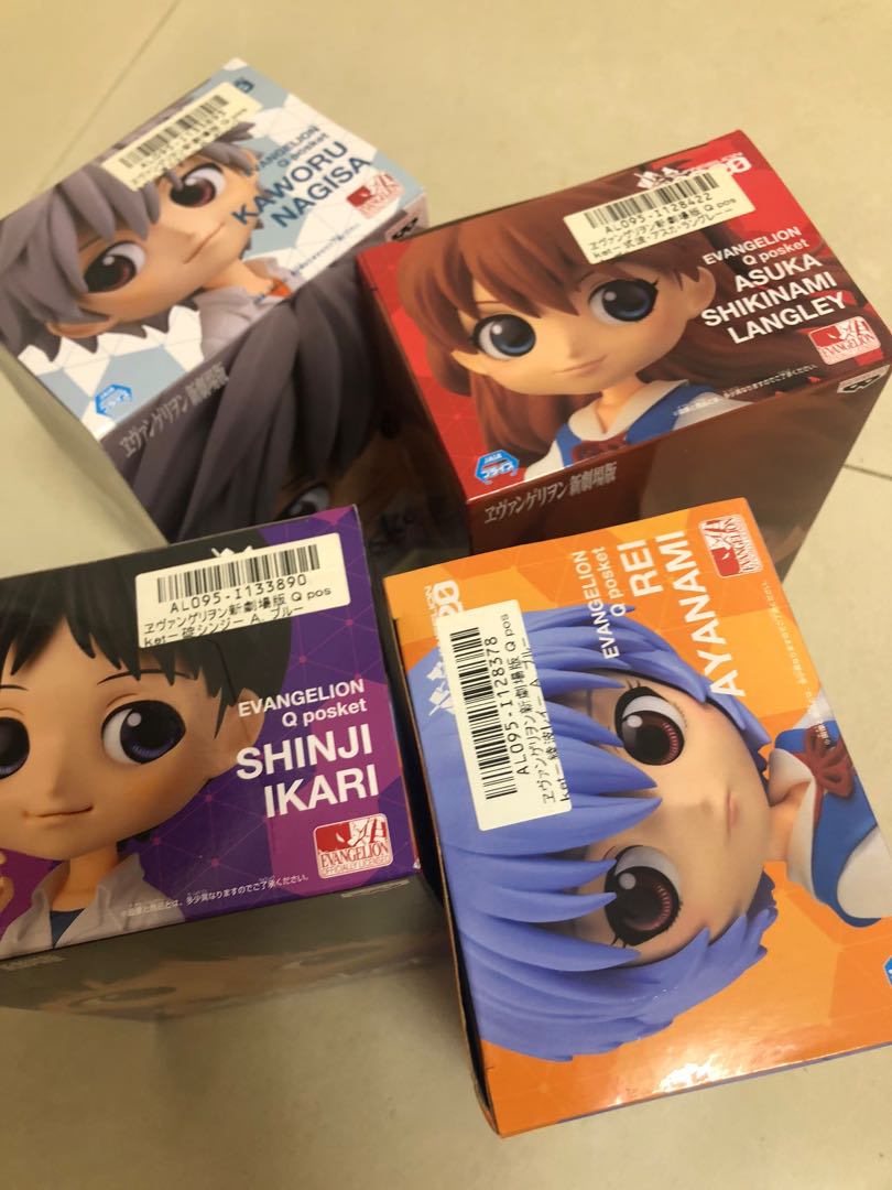 [日版]一套 QPosket 模型 figure QP posket pocket qposket qpocket Eva 綾波零 綾波麗 碇真嗣 渚薰 明日香, 興趣及遊戲, 玩具 & 遊戲 ...