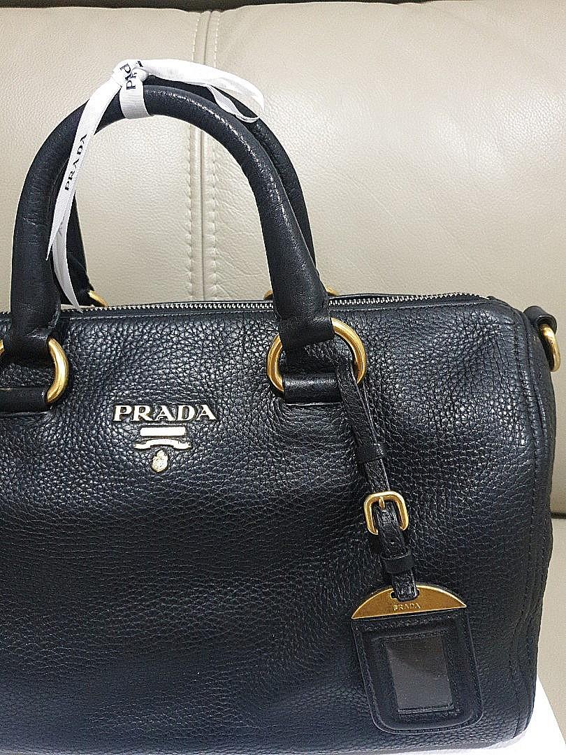 Authentic prada bowler bag with sling, Luxury, Bags & Wallets on Carousell