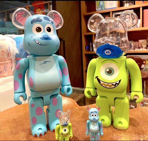 Bearbrick Disney Pixar Monsters Inc. 100% +400% Set, Hobbies & Toys ...