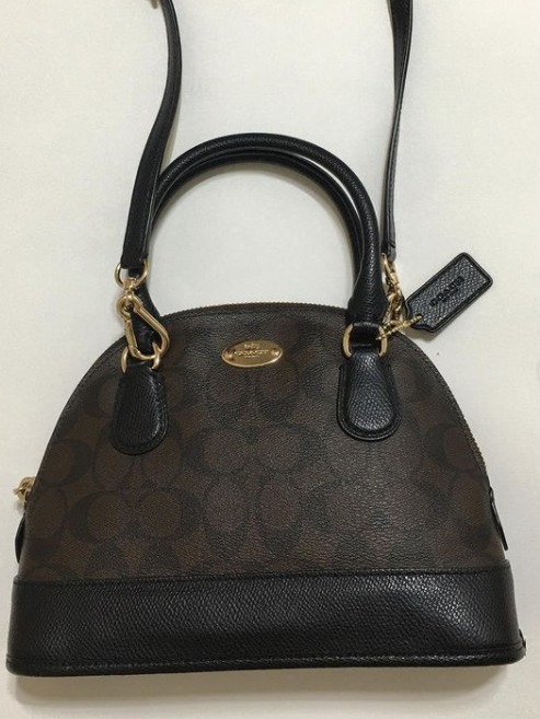 Coach Mini Cora Top Handle with sling, Luxury, Bags & Wallets on Carousell