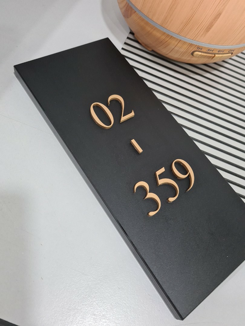 Customised Own House unit number plate, Hobbies & Toys, Stationery ...