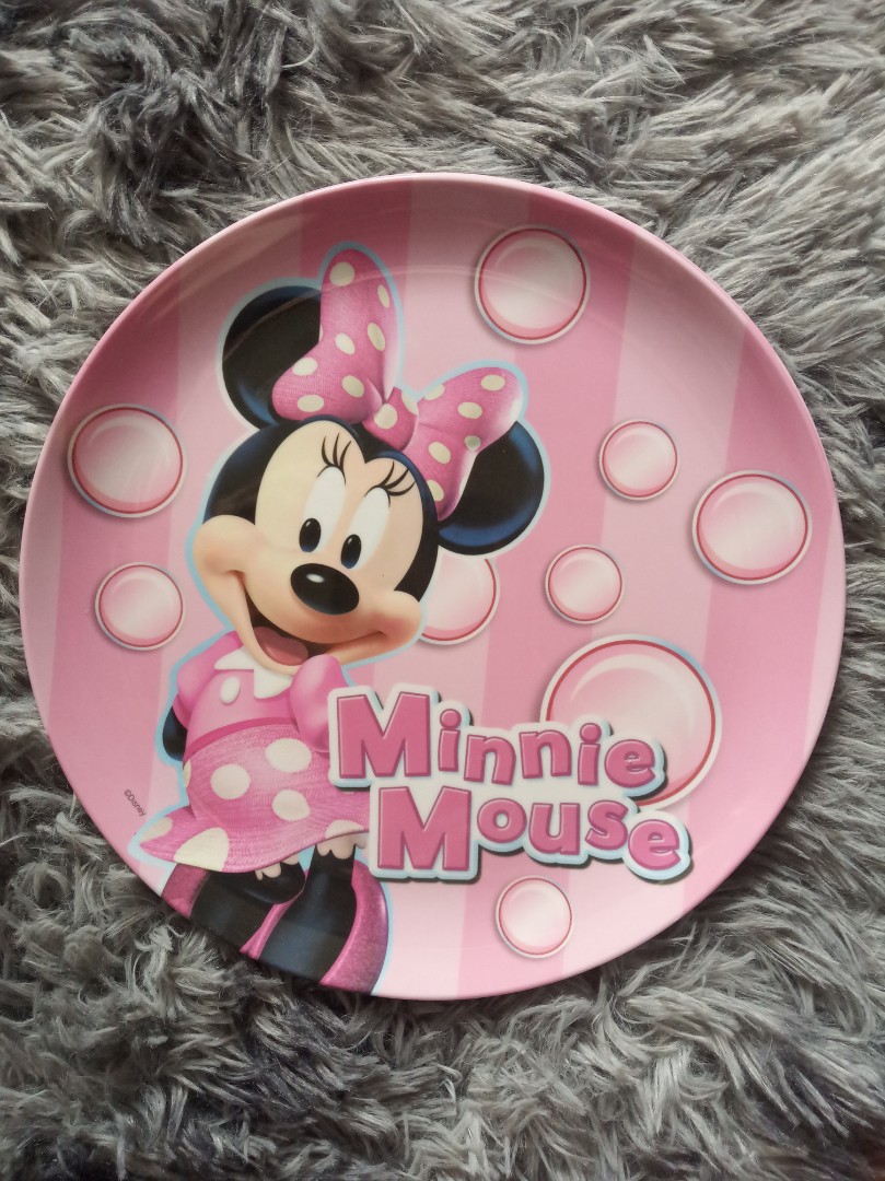 Disney Kids Plate Minnie Mouse Melamine Plastic, Furniture & Home ...
