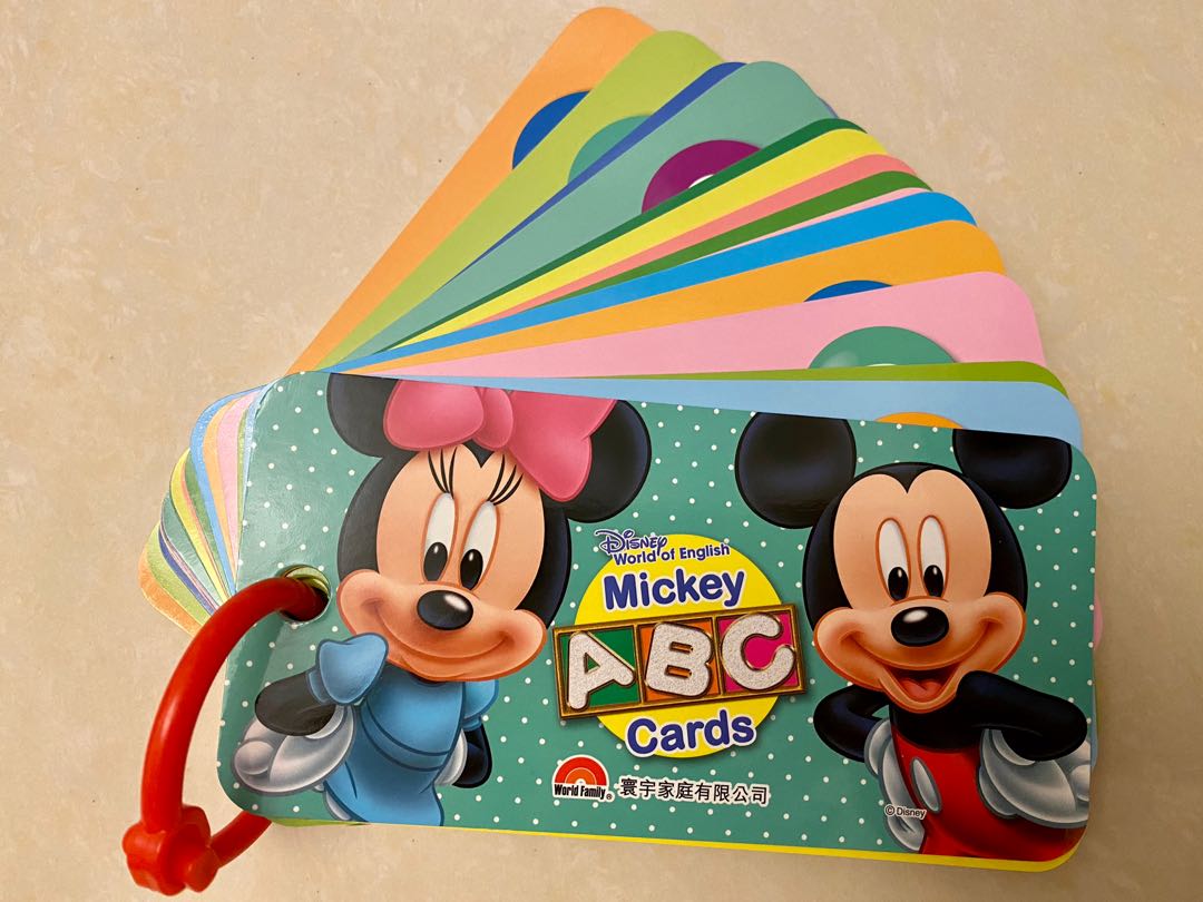 全新 迪士尼美語世界DWE ABC cards 學英文字母咭, 興趣及遊戲, 書本 & 文具, 小說 & 故事書 - Carousell