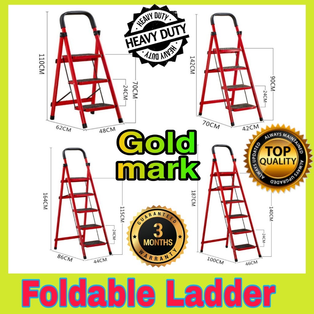 Folding Ladder Heavy Duty Industrial Lightweight Ladder With Hand Grip ...