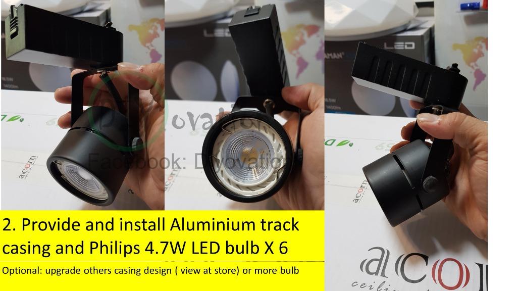 [HDB BTO] Living Room Fan and LED Track Light Package + Installation ...