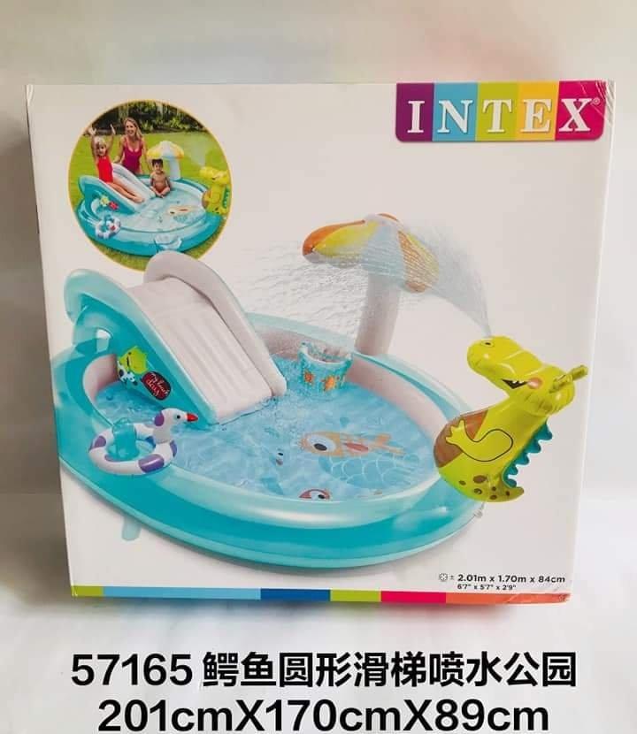 [RESTOCKED] Intex Crocodile Inflatable Swimming Pool with Slide for ...