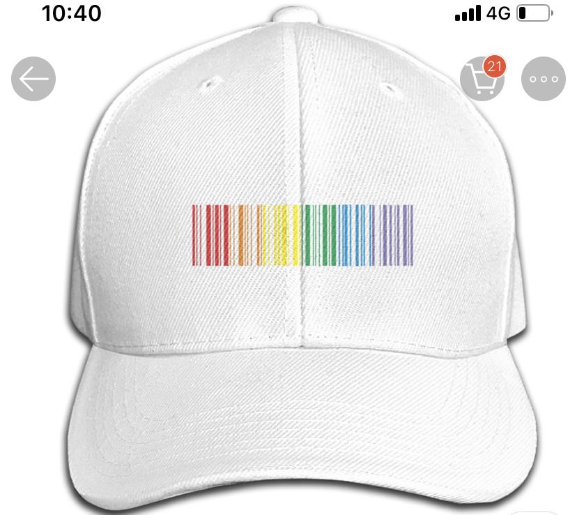 LGBT rainbow white cap, Men's Fashion, Watches & Accessories, Caps ...