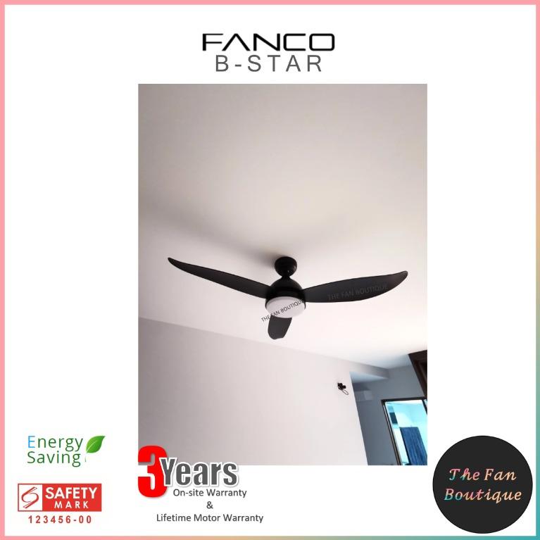[4-Years Warranty] Fanco B-Star 36" / 46" / 52" DC Motor Ceiling Fan ...