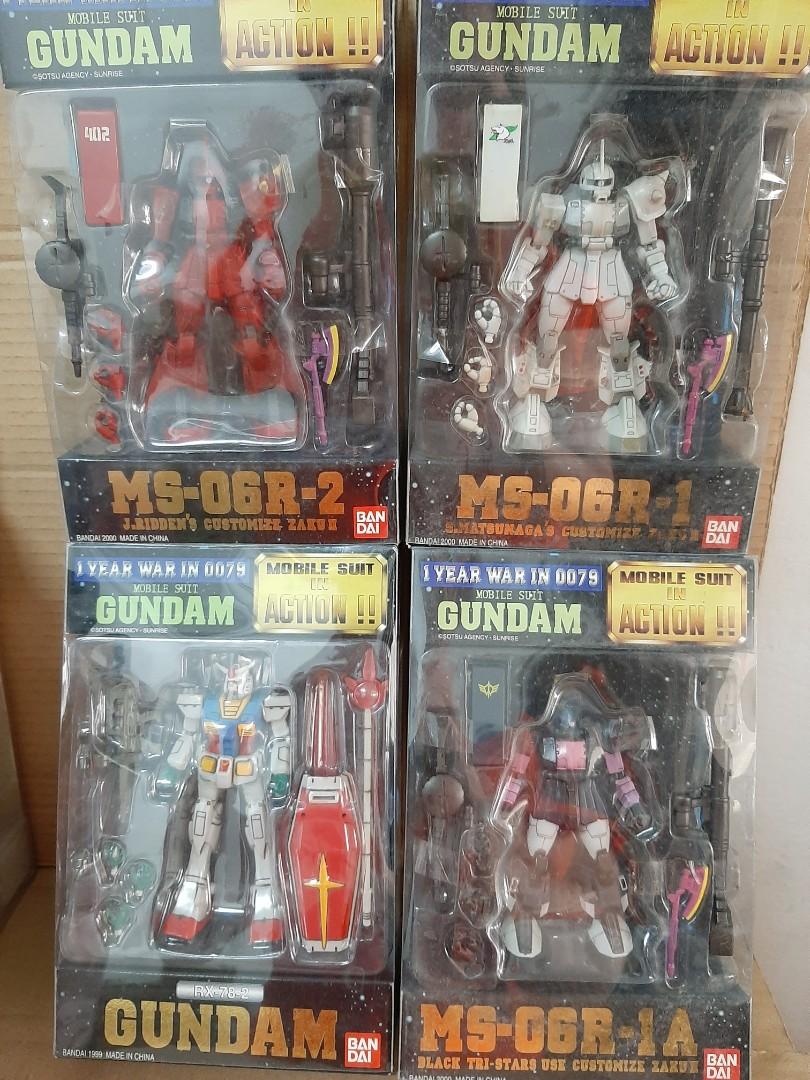 MSIA Mobile Suit in Action RX-78-2 Gundam MS-06R-2 ZAKU II 1 Year War ...