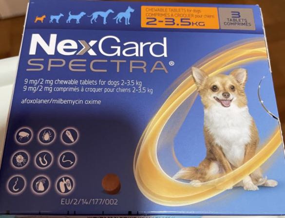 NexGard Spectra 2-3.5kg, Pet Supplies, Homes & Other Pet Accessories on ...