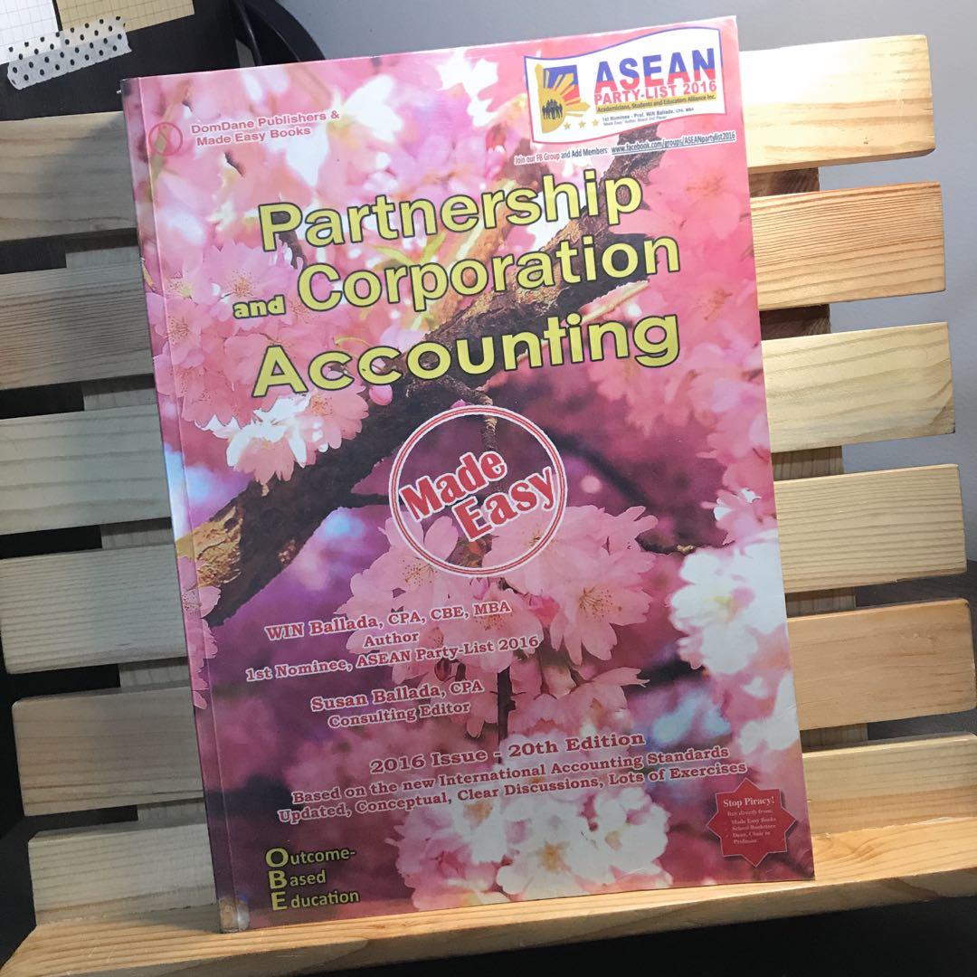 Partnership and Corporation Accounting (2016) by Win Ballada, Hobbies ...