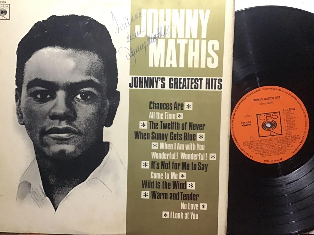 LP Johnny Mathis Greatest Hits OOP AUTOGRAPHED VINYL RECORD Anubis ...