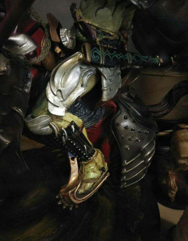 RARE FEWTURE ARTSTORM TAKAYUKI TAKEYA PREDATOR ON ALIEN HORSE STATUE ...