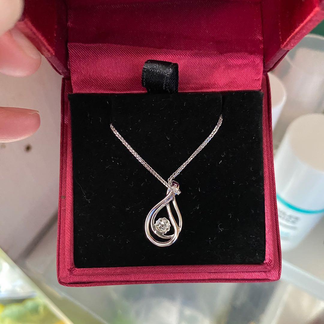 SK Jewellery Skarlet Diamond Droplet Necklace, Women's Fashion, Jewelry ...