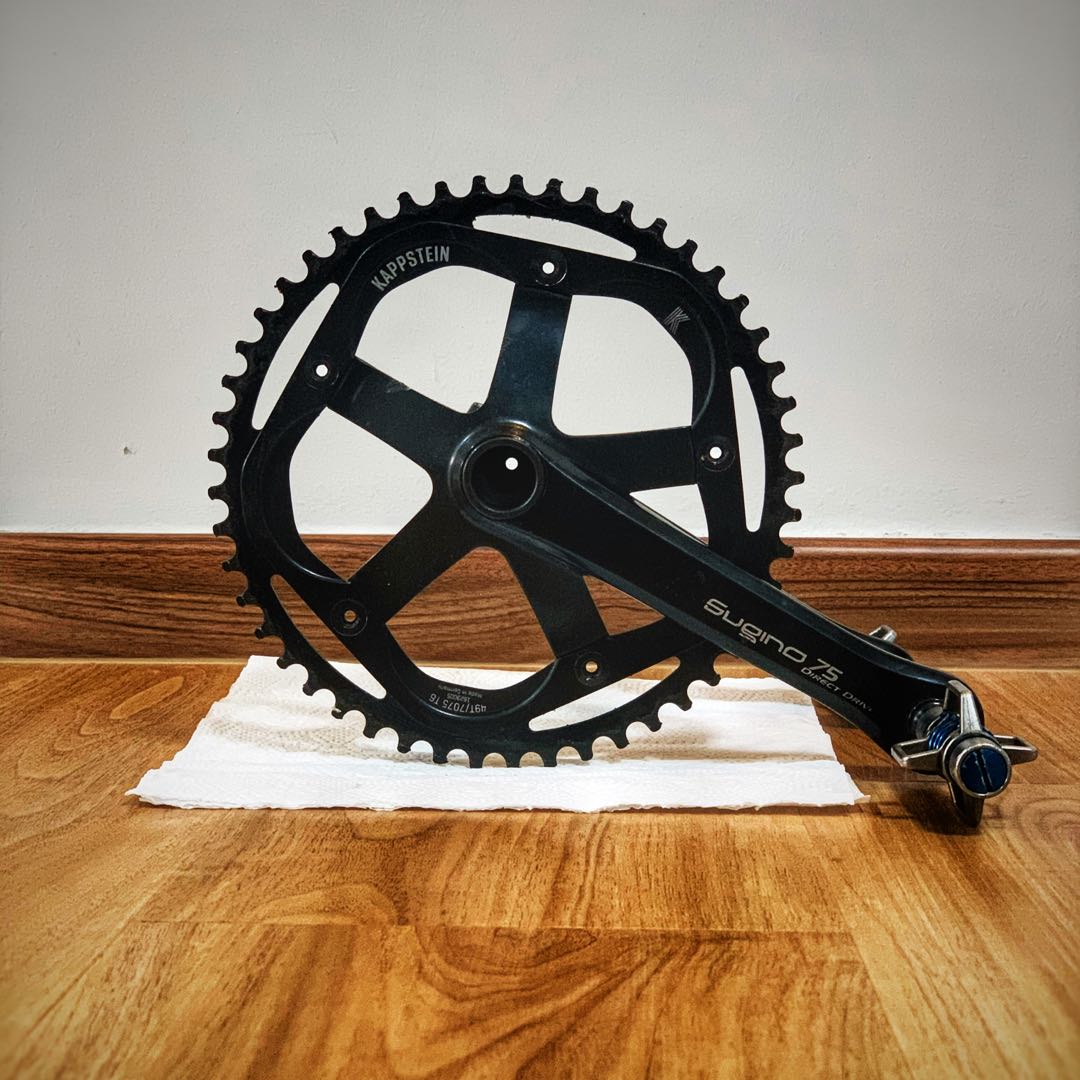 Sugino 75 Direct Drive Crankset with Kappstein 49T Chainring, Sports ...